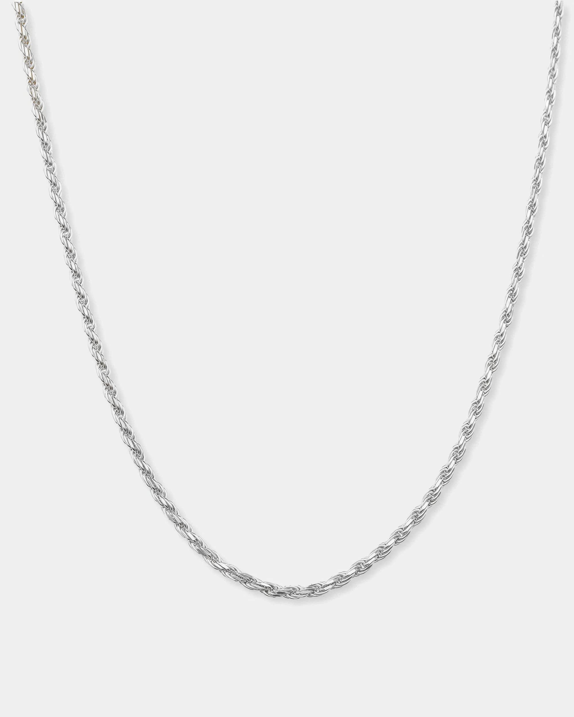 Rope Chain - 2.5mm | Men's Silver Chain - DAZZIN