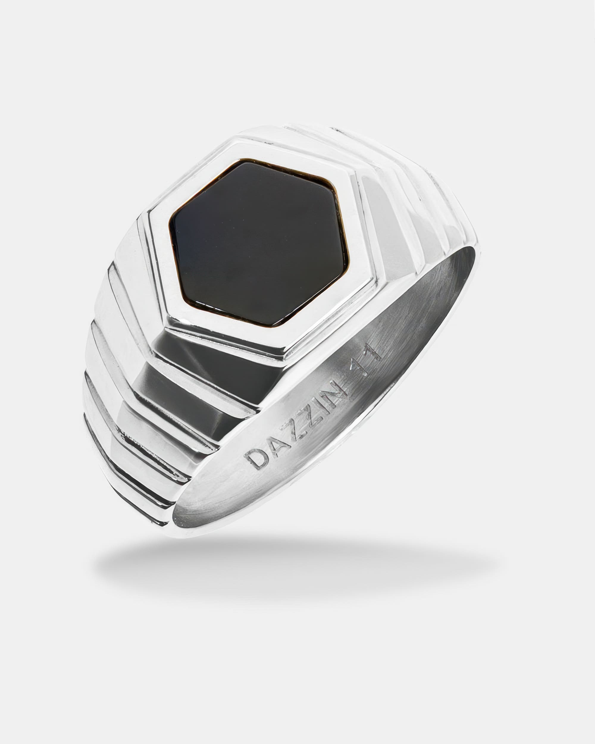 Signet Ridge Ring - Silver | Men's Silver Ring - DAZZIN